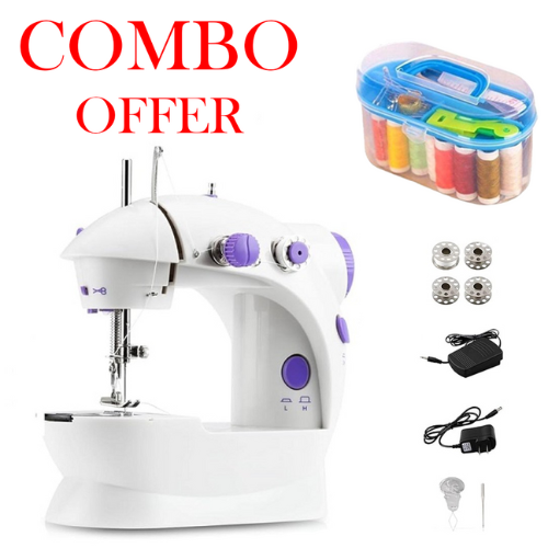 Mini Sewing Machine - Dual Speed Portable Mini Electric Pedal Double ...