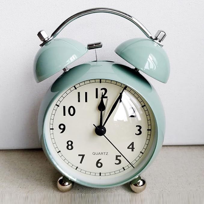 Quniko Loud Twin Bell Alarm Clock with Backlight for Bedroom Non ...