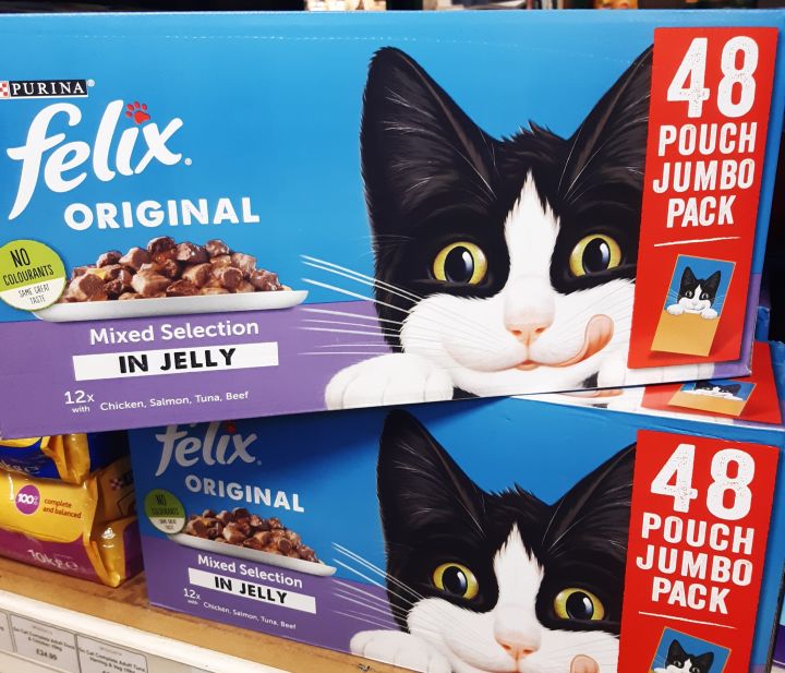 Purina Felix (UK) Original Adult Pouch Fish Selection in Jelly 12pc ...