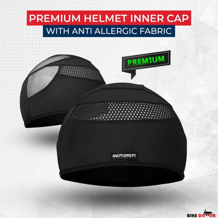 Helmet Sports Breathable Motorista Inner Cap (1 Piece) Black | Daraz.com.bd