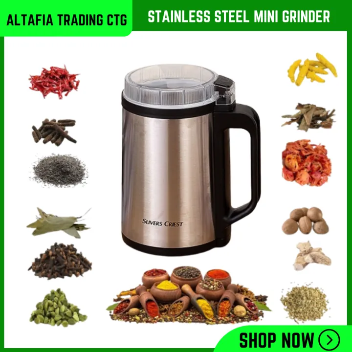 Silver Crest Stainless Steel Electric Mini Grinder 1500W | Premium ...