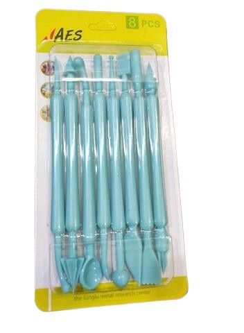 8pcs/Set Sculpture Sugar Modeling Cutter Smoother Polymer Clay Mold ...