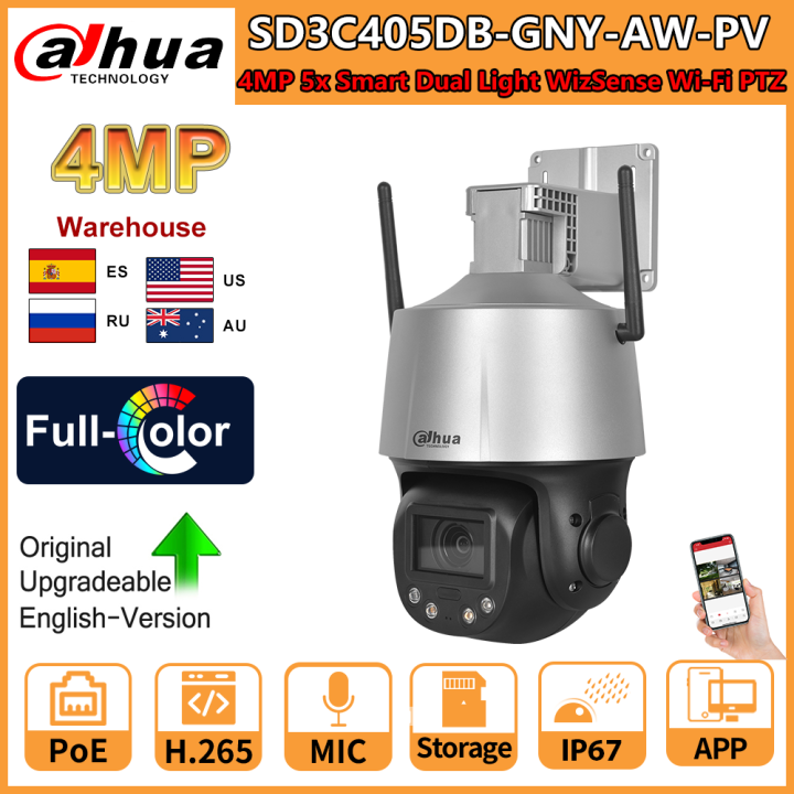 Dahua 4MP 5X Smart Dual Light WizSense Wi-Fi PTZ Camera SD3C405DB-GNY ...