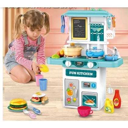 Kitchen Cooking Spraying W/Spray Effect & 50 Accessories Toy Set For ...