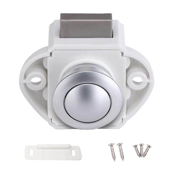 Push Button Catch Lock Cupboard Cabinet Door Yacht Lock Knob 26cm White ...