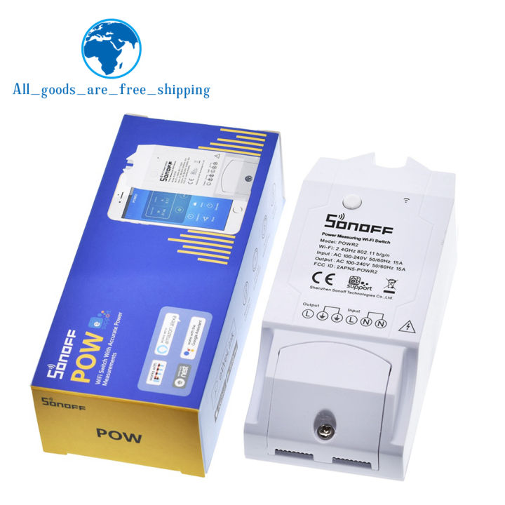 【The road to happiness Store】Sonoff Pow R2 15A 3500W Wifi Smart Switch ...
