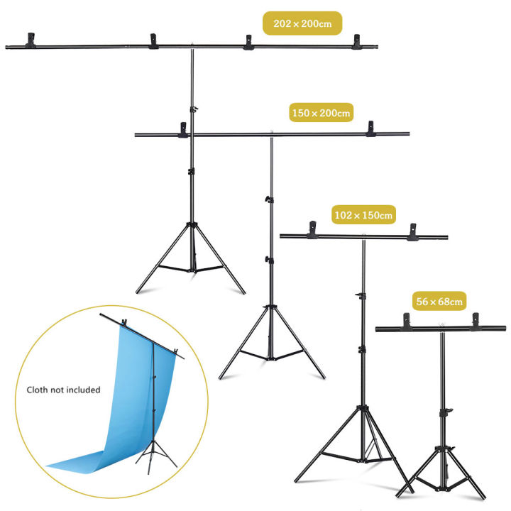 Photography T-shape Background Backdrop Stand Frame Support System For ...
