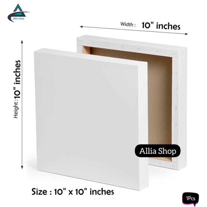 Canvas For Drawing & Painting Size 10X10 Inches (White & Black ...