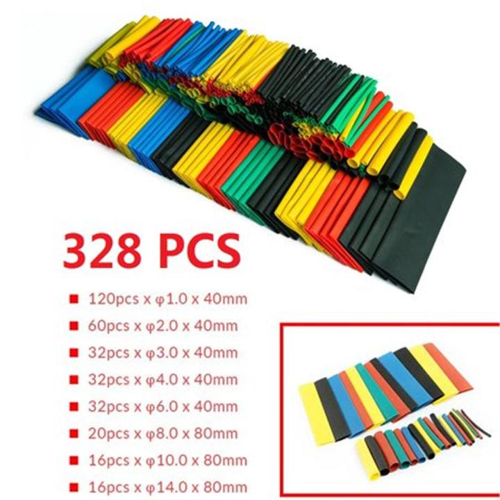 328PCS Insulation Heat Shrink Tube Assortment Wire Cable Sleeve Kit ...