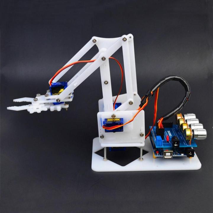 TOPACC DIY 4DOF Arduino RC Robot Arm Educational Kit With SG90 Servos ...