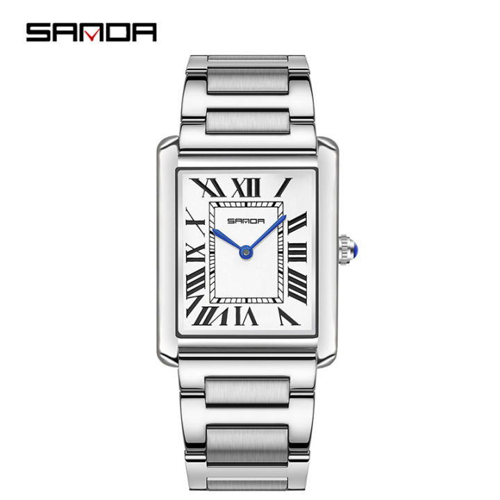 Sanda New Roman Scale Couple Quartz Watch Belt Fashion Trend Waterproof ...