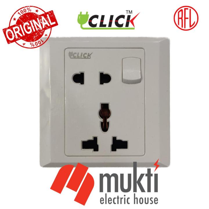 CLICK Aster Series 13A Five Pin with Indicator Multi Function Universal ...