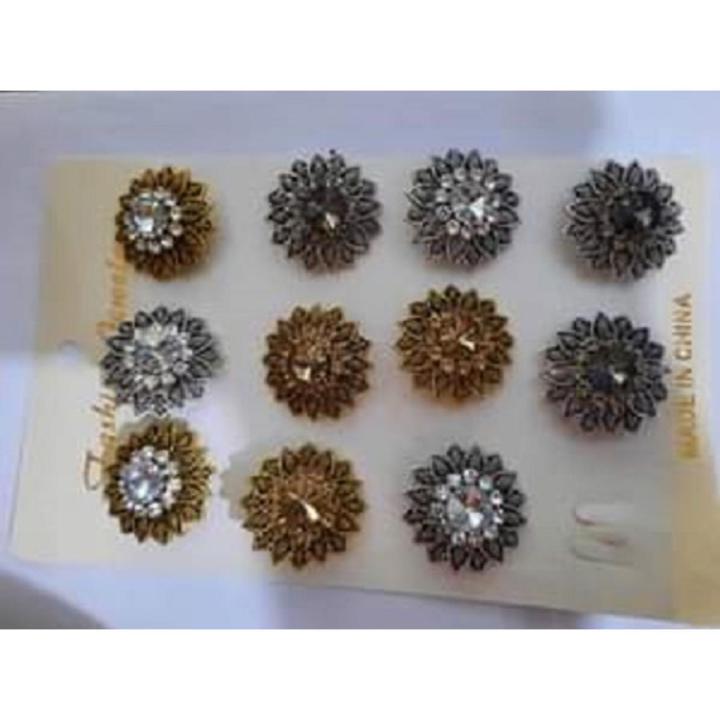 12 pc Set Hijab Brooch For Women | Daraz.com.bd