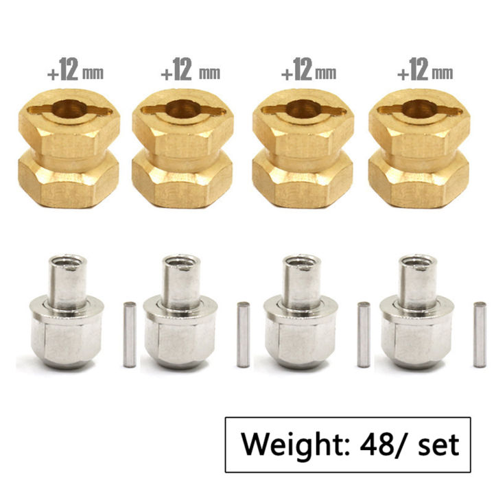 GC RC Hex Hub 12mm Brass Wheels Hex Hub Extension Hex Drive Adapter Compatible For SCX10 RC Car ...