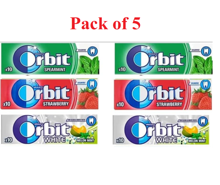 5 Packets Mixed Orbit Chewing Gum | Daraz.com.bd