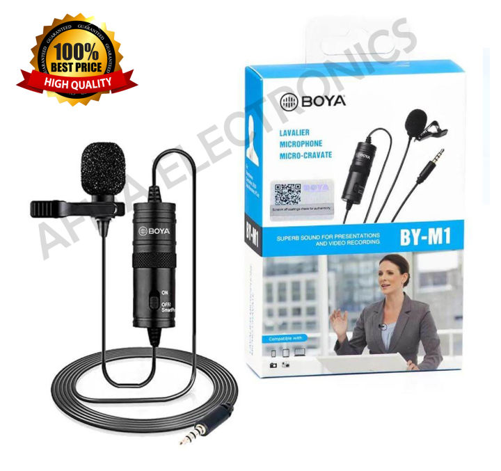 BOYA BY M1 Microphone Boya Professional Microphone for Mobile and DSLR - Black - Microphone ...