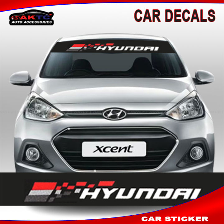 HYUNDAI Car Universal Windshield reflective sticker Sport Windshield ...