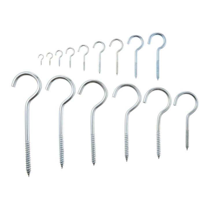 2-50Pcs Cup Screw in Ceiling Hook 16mm-132mm Metal Hanger Eye Bolt C ...