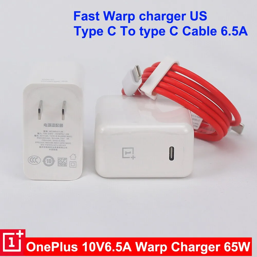 【Homesickneisi】 2023 Original for OnePlus Fast Charger 65W Warp Charge 65 US Dash Adapter ...