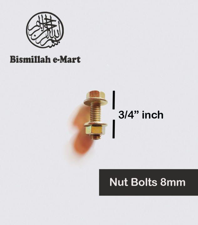 Nut Bolts 3/4" (4PCS) 12 No. China Nut Bolts | Daraz.com.bd