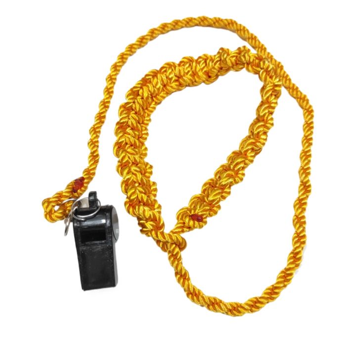 Security Lanyard with Whistle - Golden Color Security guard Lanyard ...
