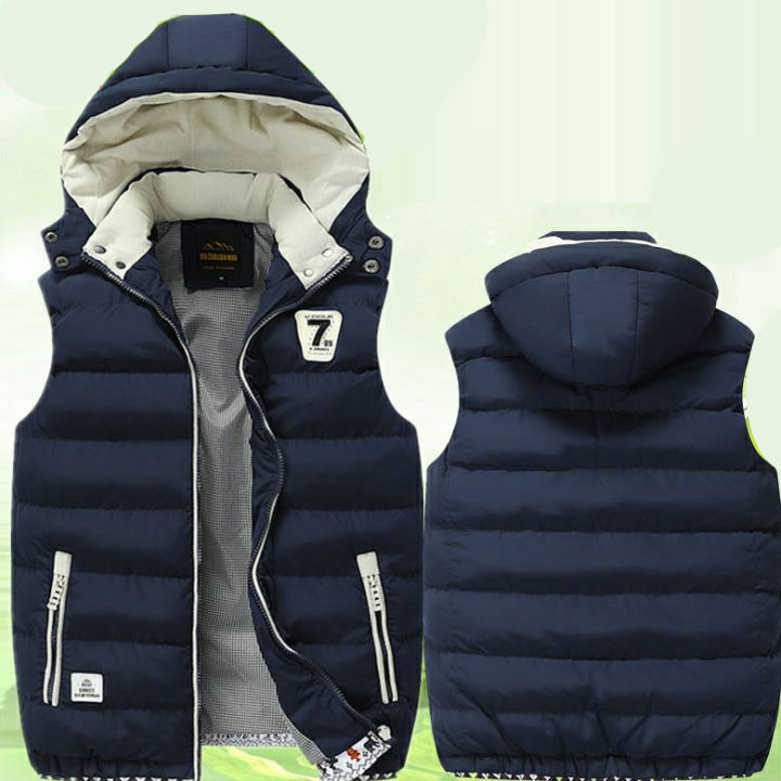 New 2022 Casual Outwear Hat Detachable Outer Vest Brand Men's Vest ...