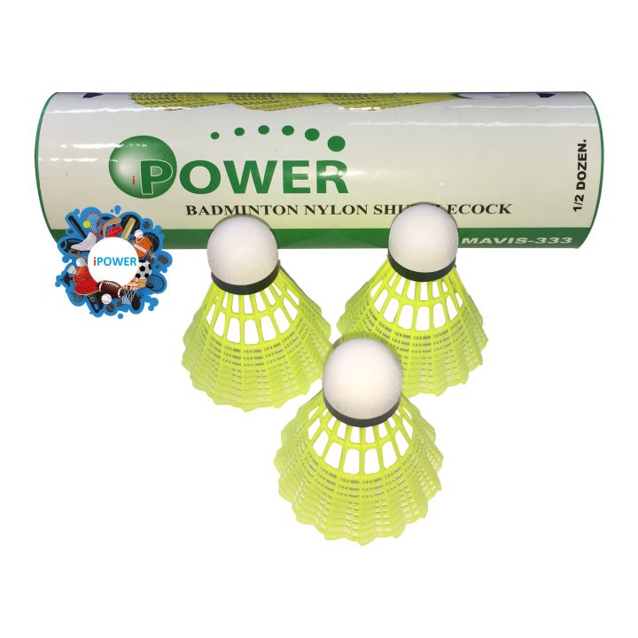 Badminton Shuttlecock POWER Mavis 333 - 6 Pcs Green | Daraz.com.bd