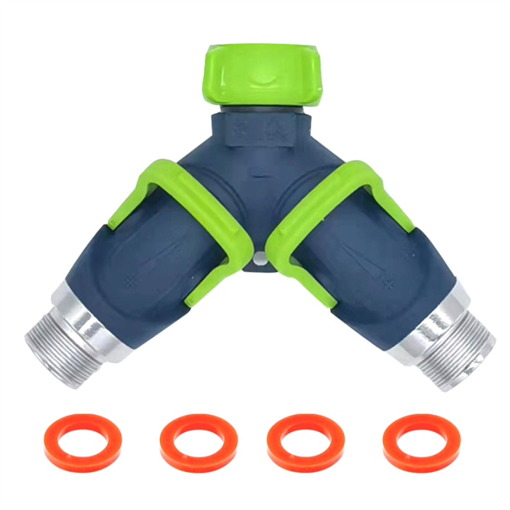 Garden Hose Splitter 2 Way Hose Y Splitter Connector Faucet Outdoor ...