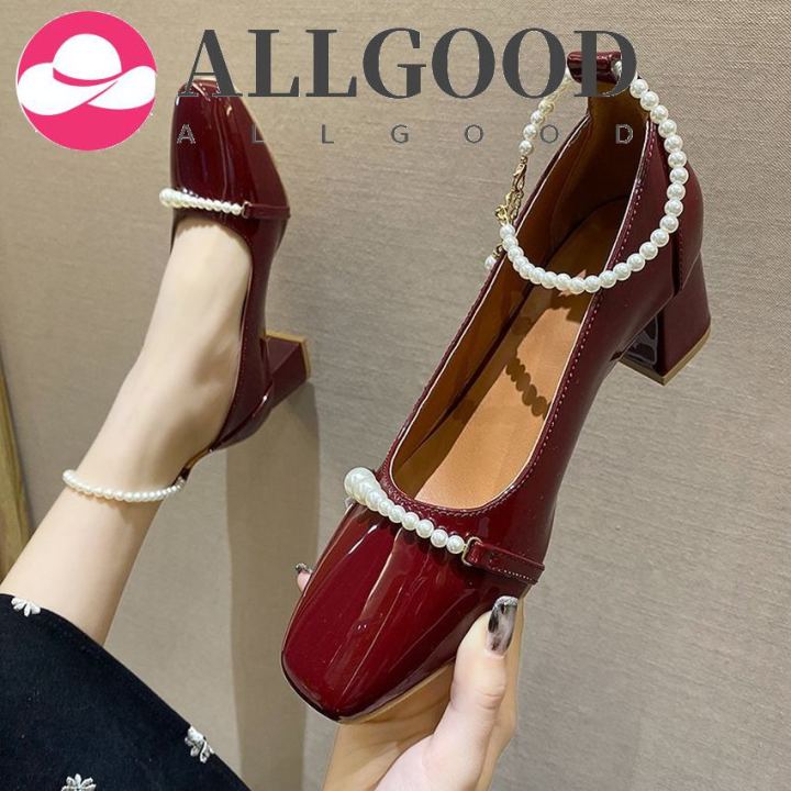 3cm Heels Comfortable High-Heeled Shoes All-Match Sandals Ladies Square ...