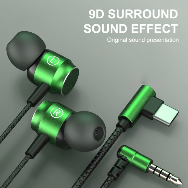 Metal Elbow Gaming Headset In-ear 3..5mm/type-c Wire-controlled Headset ...