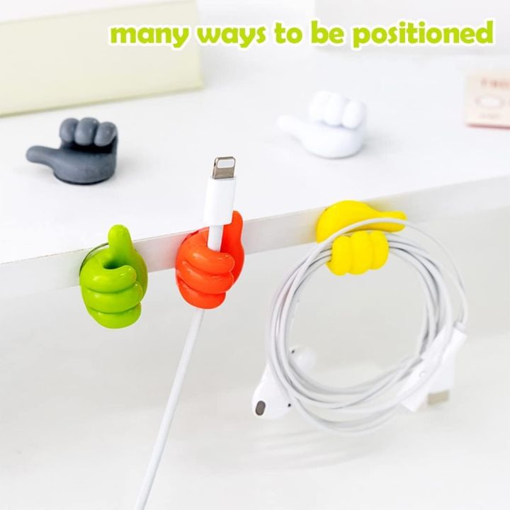 Hand Shape Cable Clips, USB Cord Holders Cable Management For Hanging ...