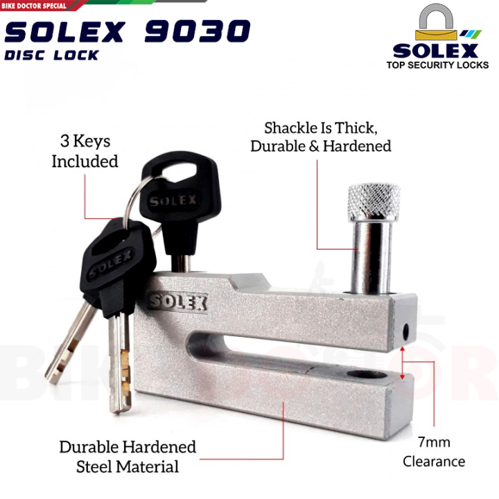Solex 9030 Premium Motorcycle Disk Lock Heavy Duty For Motor ,Motorbike ...