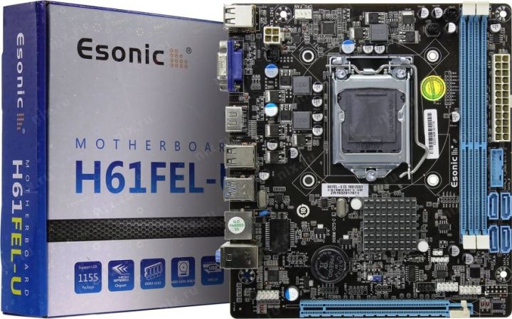 Esonic Motherboard H61, M.2 Nvme Support 2ND/ 3rd Gen. LGA1155 Processor, (01 Year Warranty ...