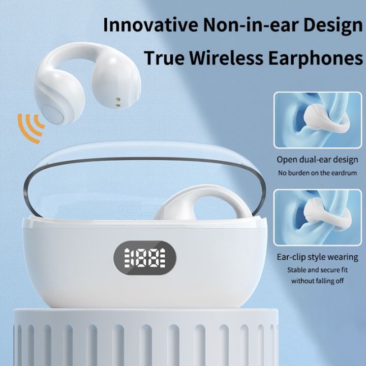 TWS True Wireless Bluetooth 5.3 Earphones Painless Ear Clip Sport ...