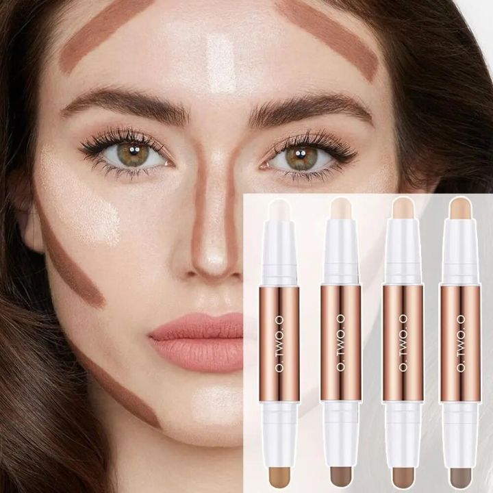 Double Head Highlighter Contour Stick 2 In 1 Professional Makeup Base ...