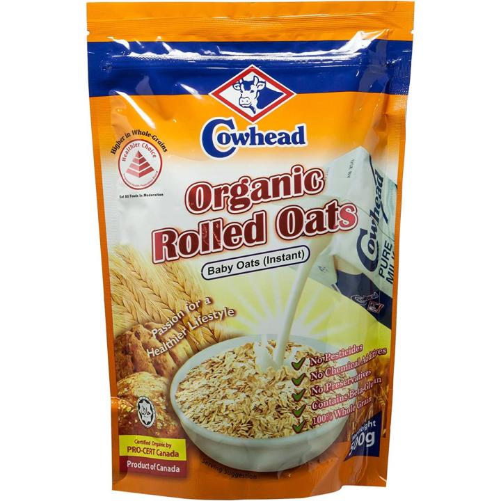 Cowhead Organic Rolled Oats (Baby Oats Instant) 500g | Daraz.com.bd