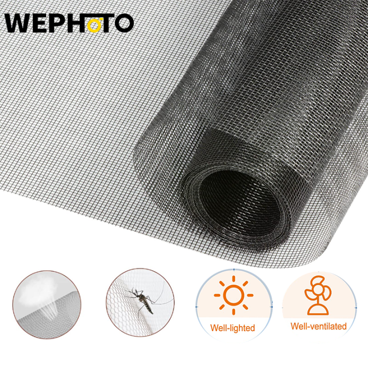 Gray DIY Window Screen Netting Mesh Curtain Fitted to Multiple Window ...