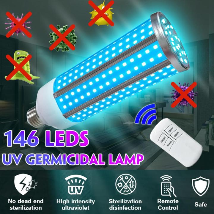 30W 110V/220V UV Germicidal Lamp Disinfection Led UVC Light Bulb Remote ...