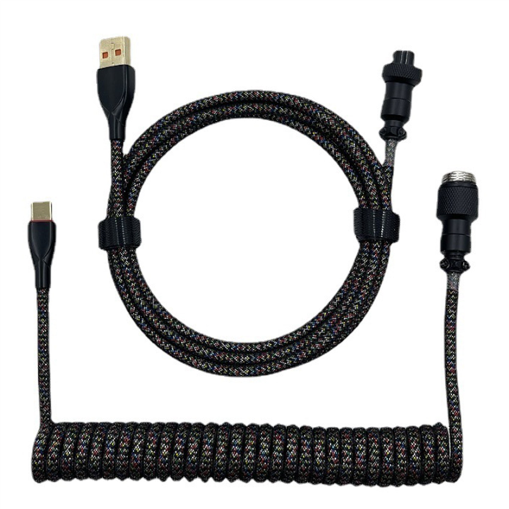 Mechanical Keyboard Cable Aviation Plug-In Cable Spring Cable Game ...