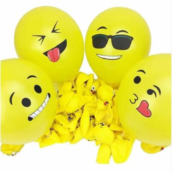 Emoji Balloons 10PCS Emoji Balloons For Kids Yellow Emoji Balloons ...