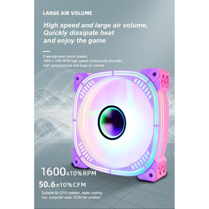 Cooling fan ARGB Computer Heatsink Cooler Radiator 12cm Cooling Fan for ...