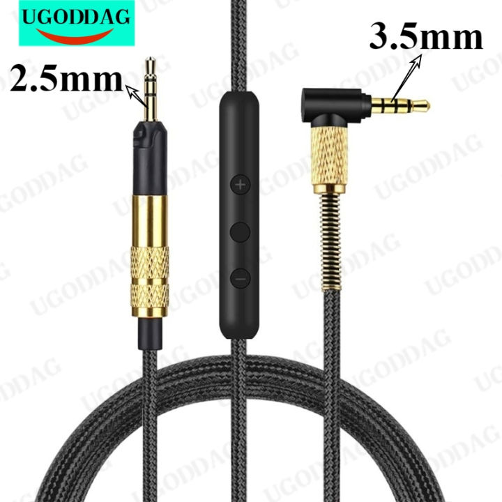 2.5mm to 3.5mm Headphone Audio Cable With Microphone Volume Control for ...