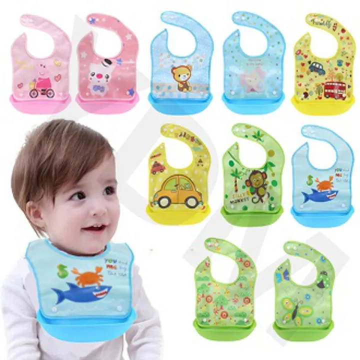 Plastic Bibs For Babies - 1 Pcs ( Color as per Stock ) | Daraz.com.bd