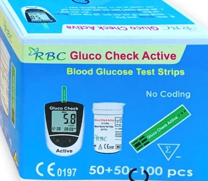 Gluco Check Active Blood Glucose Test Strip (50*2) 100 PCS | Daraz.com.bd