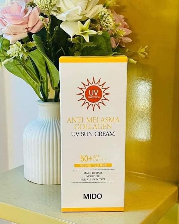 Mido Anti Melasma Collagen UV 50+ Sun Cream - 70ml For Protecting your ...