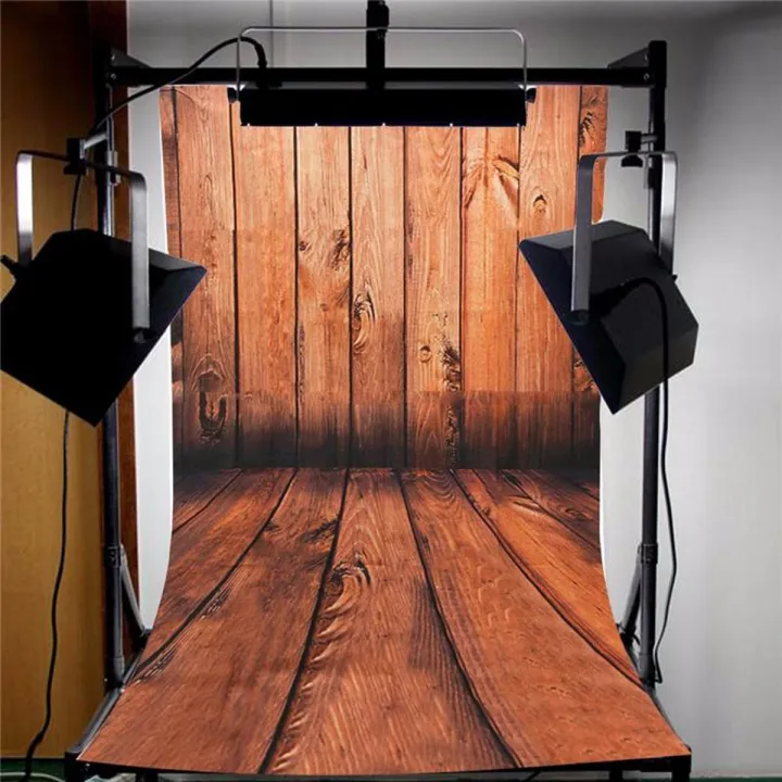 90x150cm Wood Floor Cameras Wall Silk Material Photography Backdrop ...