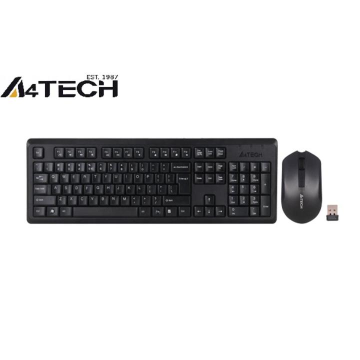 A4 Tech 4200N Black Wireless Keyboard & Padless Mouse Combo with Bangla ...