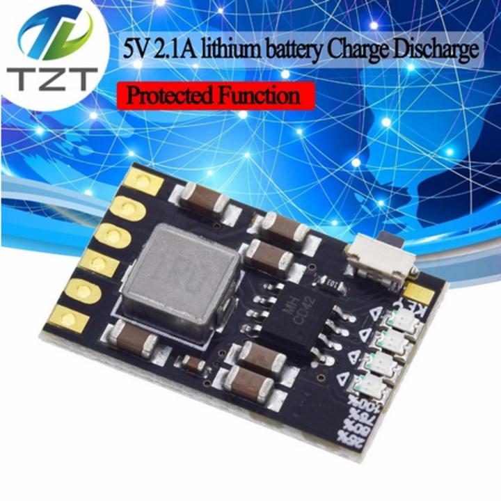 2A 5V Charge Discharge Integrated 3.7V 4.2V Lithium Battery Boost ...