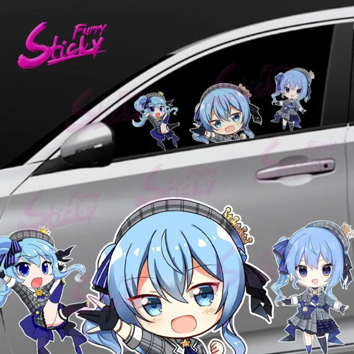 Furry Sticky Suisei Anime Car Sticker Decal Mini Cooper Vtuber Car ...