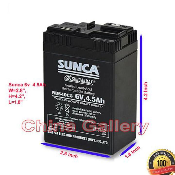 6v.4.5Ah Sunnca Rechargeable Battery Fan Ride On Power Car Chan.Seal -Acid Acid Battery, Acid ...